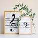 Bass Clef Wall Art, C Clef Music Poster, Bass Clef Print, Music ...