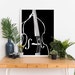 Double Bass Wall Art, Double Bass Poster, Minimalist Black & White ...