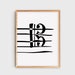 Bass Clef Wall Art, C Clef Music Poster, Bass Clef Print, Music ...