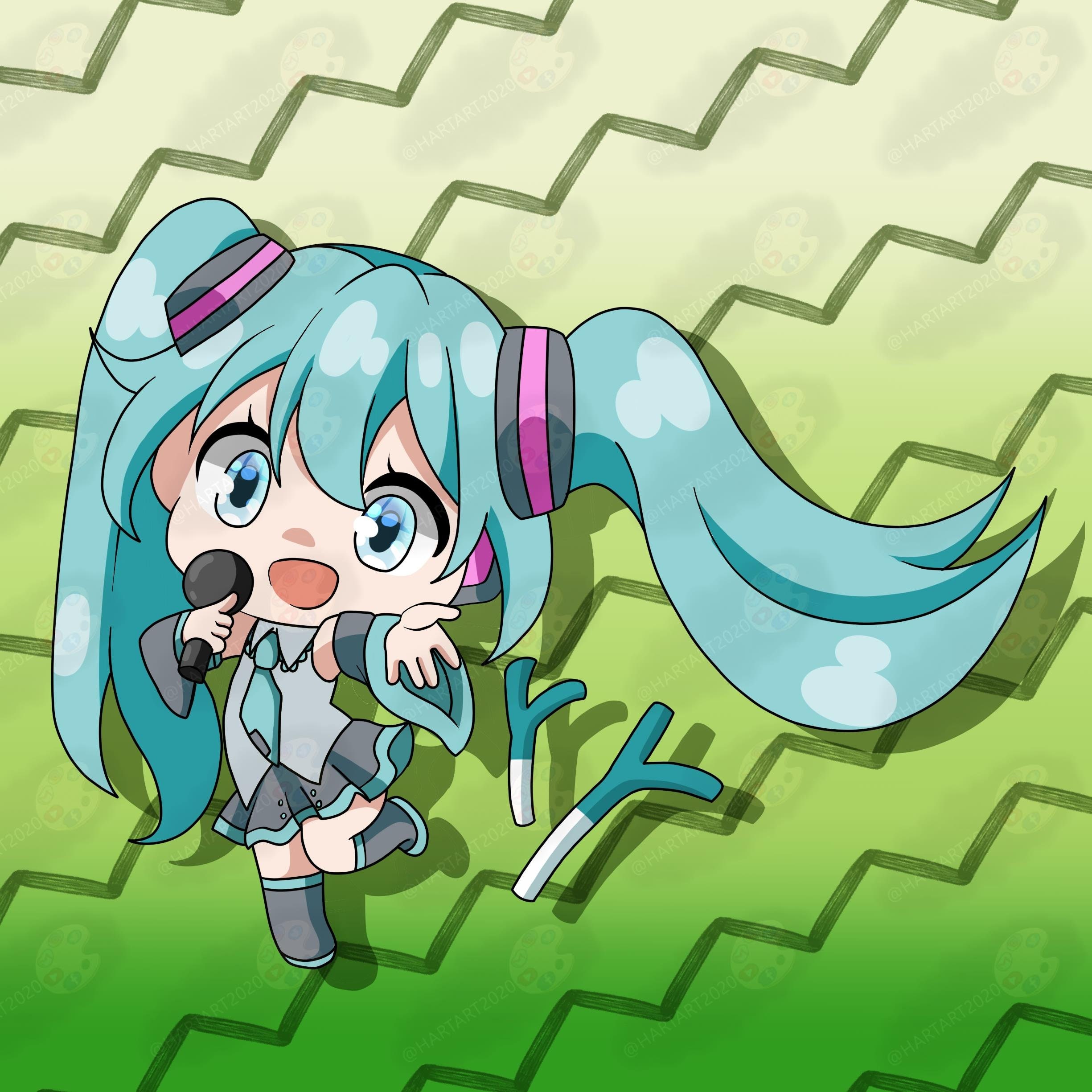 Vocaloid Hatsune Miku Pack 002 Chibis - Etsy