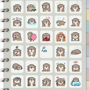 Digital Otter San Clip Art/sticker/goodnotes/scrapbook/diary/planner ...