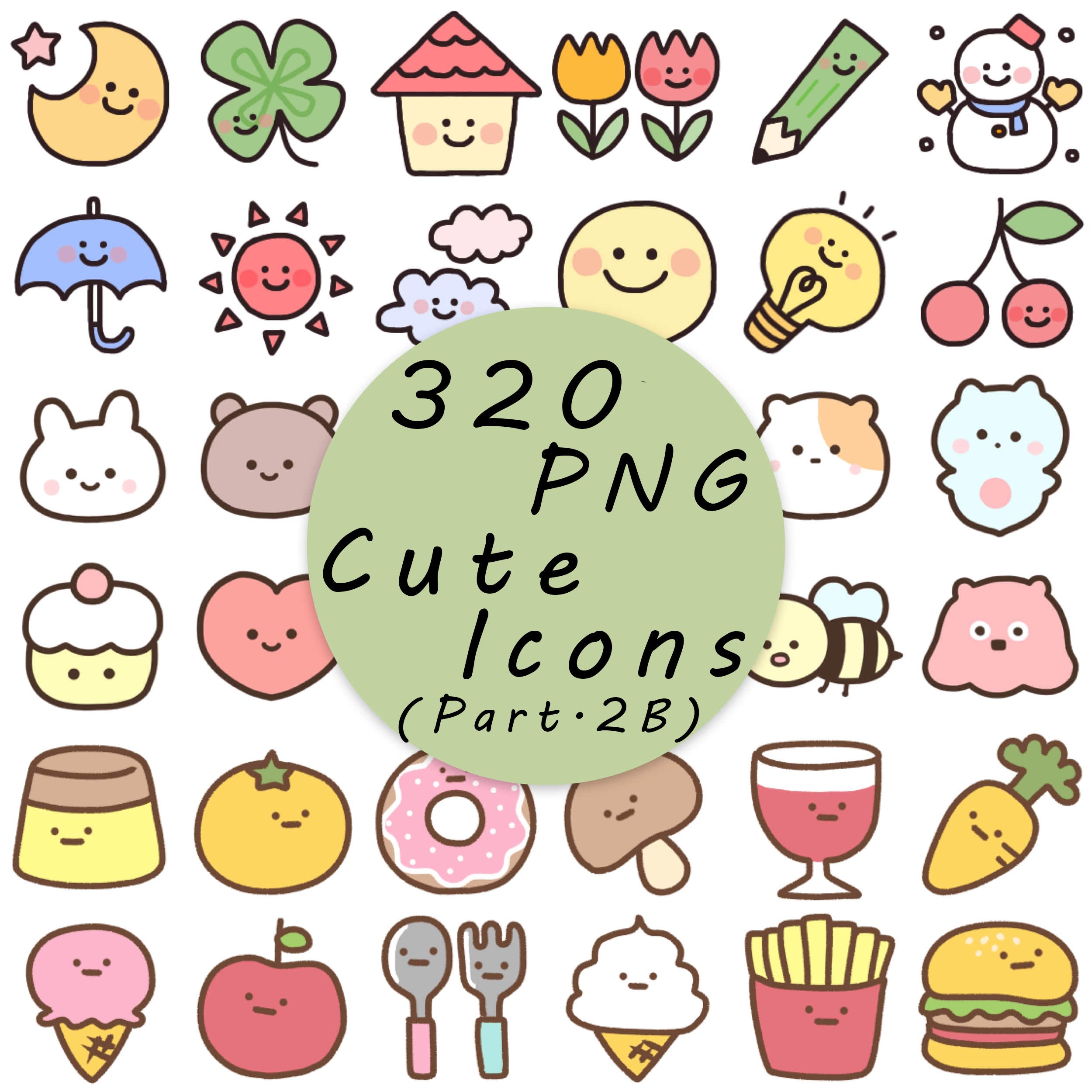 Digital Japanese Anime Cute Icon(part.2b) Clipart/sticker/goodnotes ...