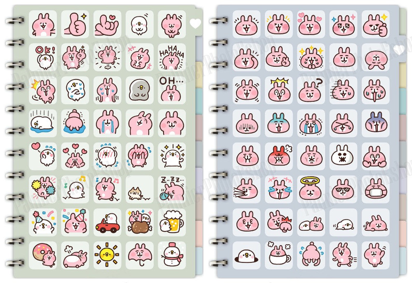 Digital Japanese Pink Bunny Kana Hera Kanahei Anime Cute Clip Art ...