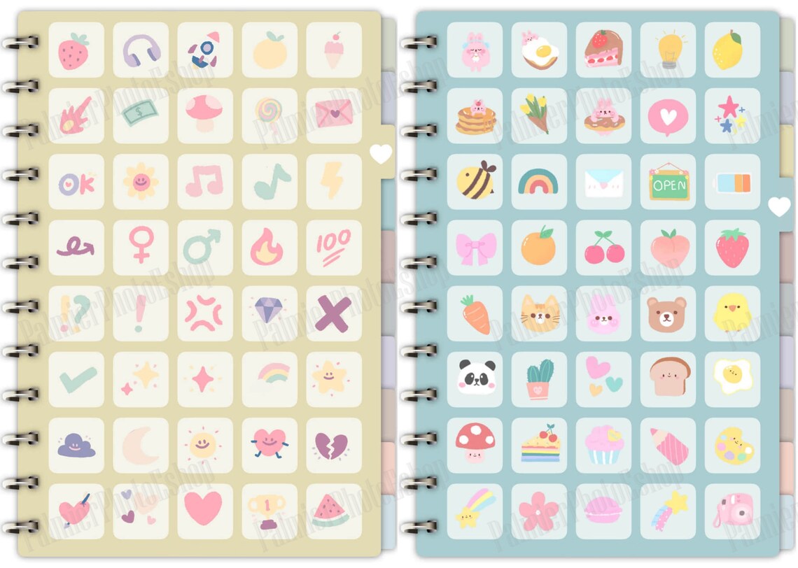Digital Cute Softy Icons/emoji Cute Clip Art/sticker/goodnotes/planner ...