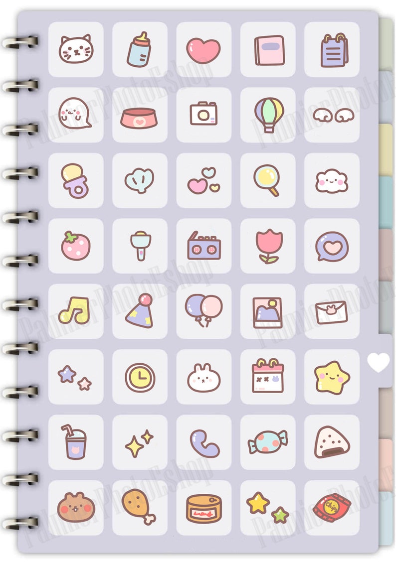 Digital Cute Icons Clip Art/sticker/goodnotes/scrapbook/diary/planner ...