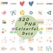 Digital Colourful Deco Clip Art/sticker/goodnotes/planner Material.png ...