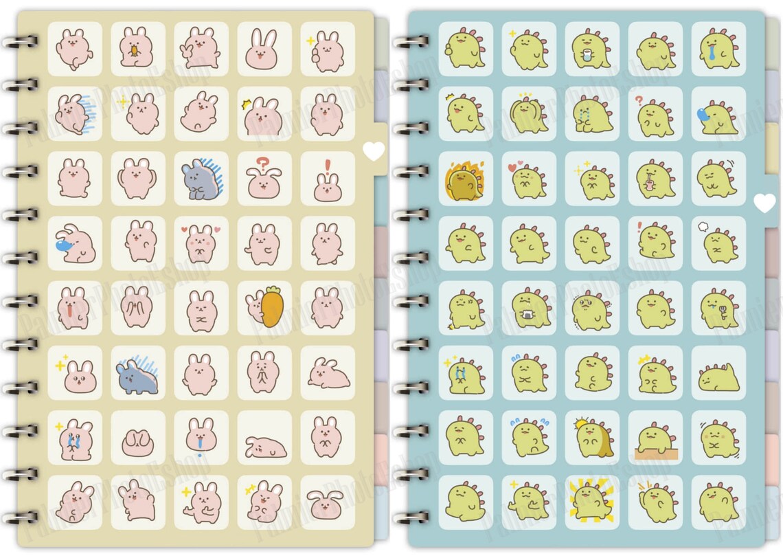 Digital Anime Cute Animals Clip Art/sticker/goodnotes/scrapbook/diary ...