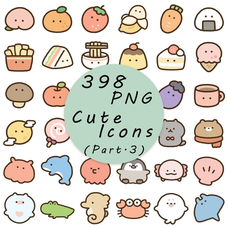 Digital Japanese Anime Cute Icon(part.3) Clipart/sticker/goodnotes ...