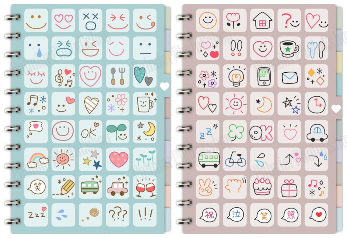 Digital Simple Emoji Cute Clip Art/sticker/goodnotes/planner Material ...