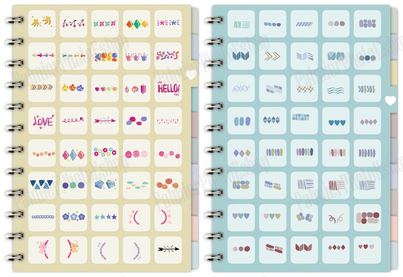 Digital Kawaii Seperation Line Clip Art/sticker/goodnotes/planner ...