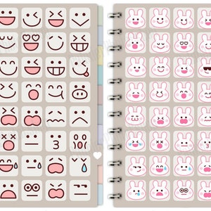 Digital Simple Emoji Cute Clip Art/sticker/goodnotes/planner Material ...