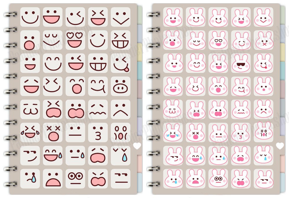 Digital Simple Emoji Cute Clip Art/sticker/goodnotes/planner | Etsy