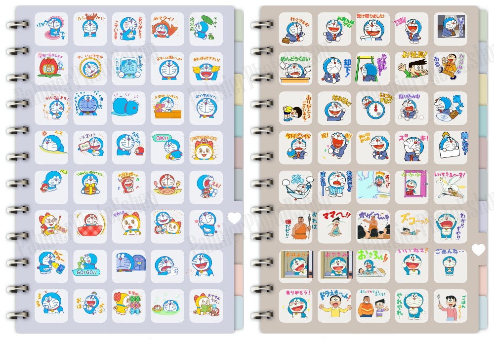 Digital Doraemon Character Clip Art/sticker/goodnotes/planner Material ...