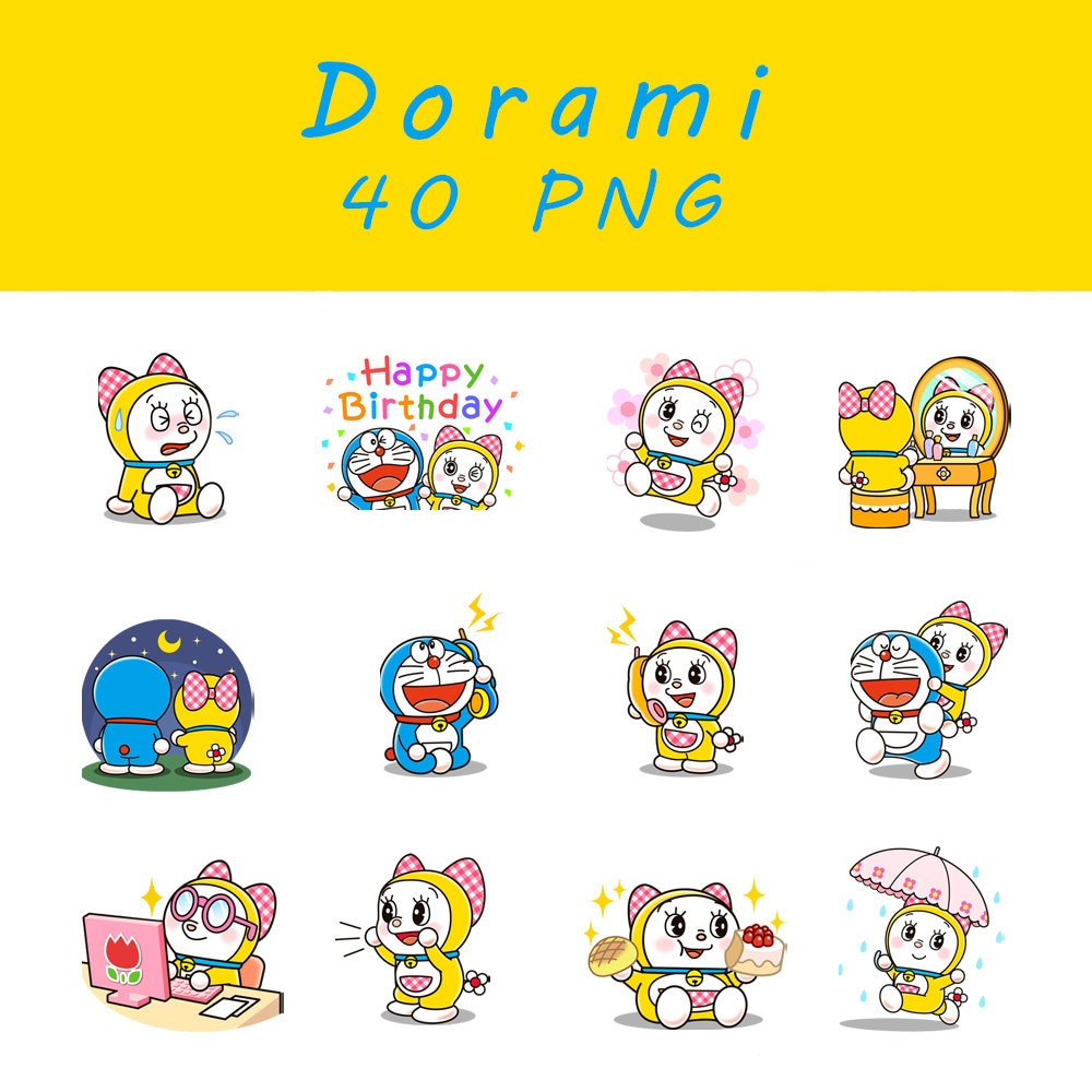 Digital Dorami Character Clip Art/sticker/goodnotes/planner Material ...
