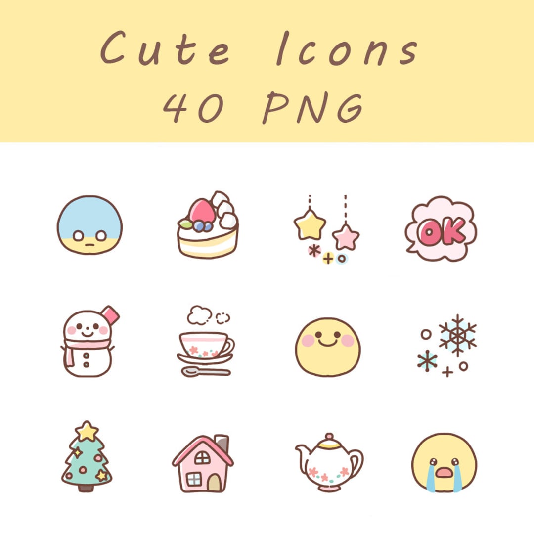 Digital Cute Icons Clip Art/sticker/goodnotes/scrapbook/diary/planner ...