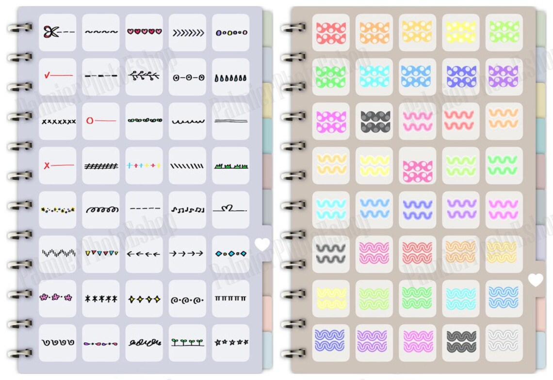 Digital Kawaii Seperation Line Clip Art/sticker/goodnotes/planner ...