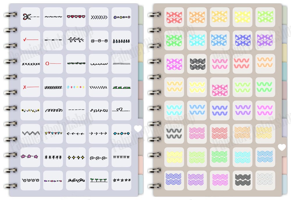 Digital Kawaii Seperation Line Clip Art/sticker/goodnotes/planner ...