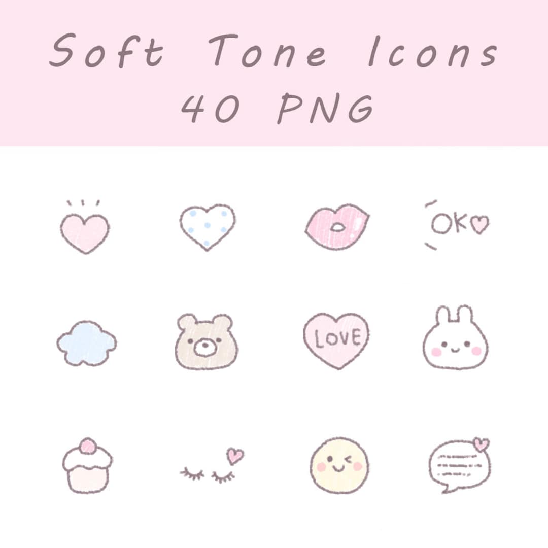 Digital Soft Tone Icons Clip Art/sticker/goodnotes/scrapbook/diary ...