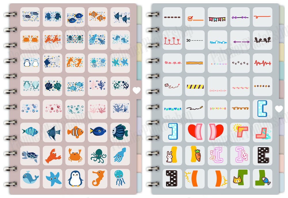 Digital Kawaii Seperation Line Clip Art/sticker/goodnotes/planner ...