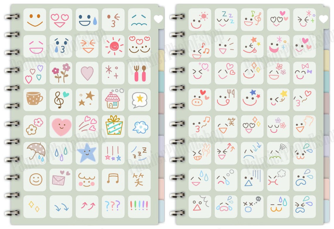 Digital Simple Emoji Cute Clip Art/sticker/goodnotes/planner Material ...