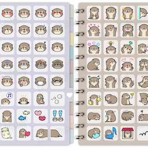 Digital Otter San Clip Art/sticker/goodnotes/scrapbook/diary/planner ...