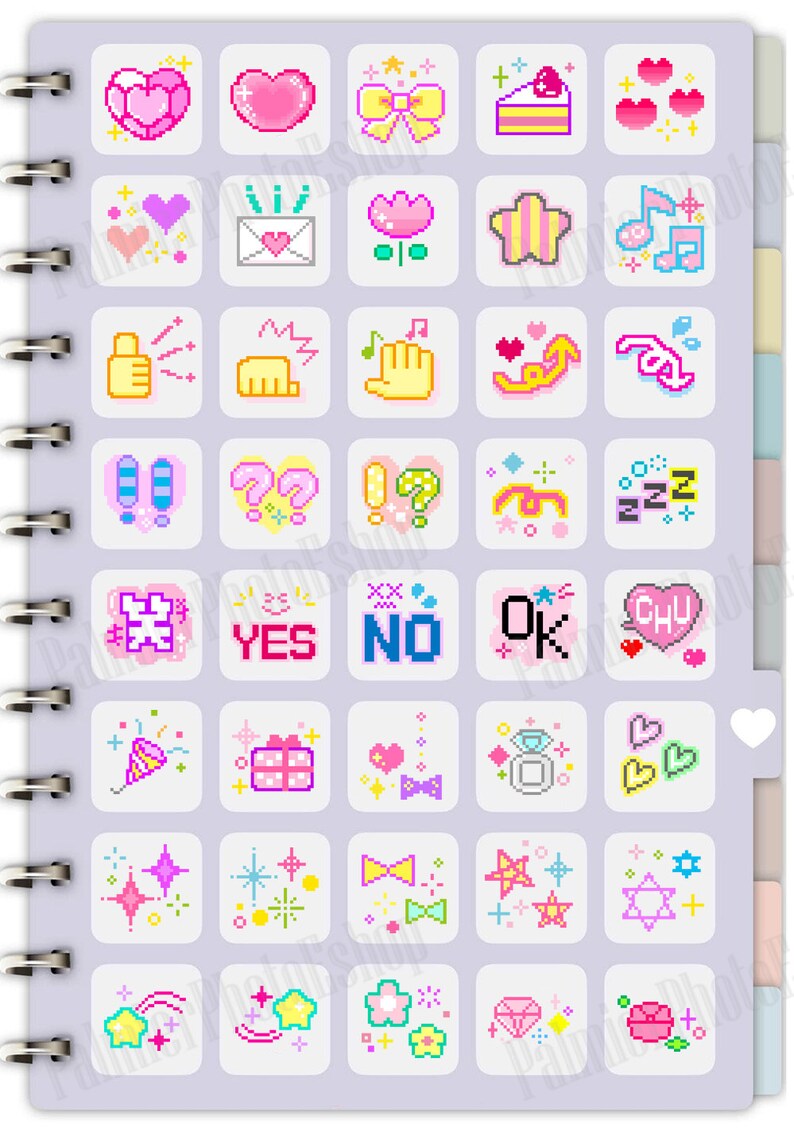 Digital Cute Pixel Icons Clip Art/sticker/goodnotes/scrapbook/diary ...