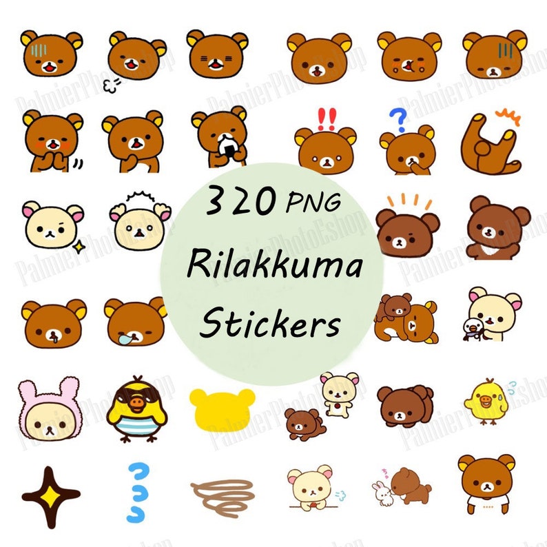 Digital Rilakkuma Clip Art/Sticker/GoodNotes/Planner | Etsy