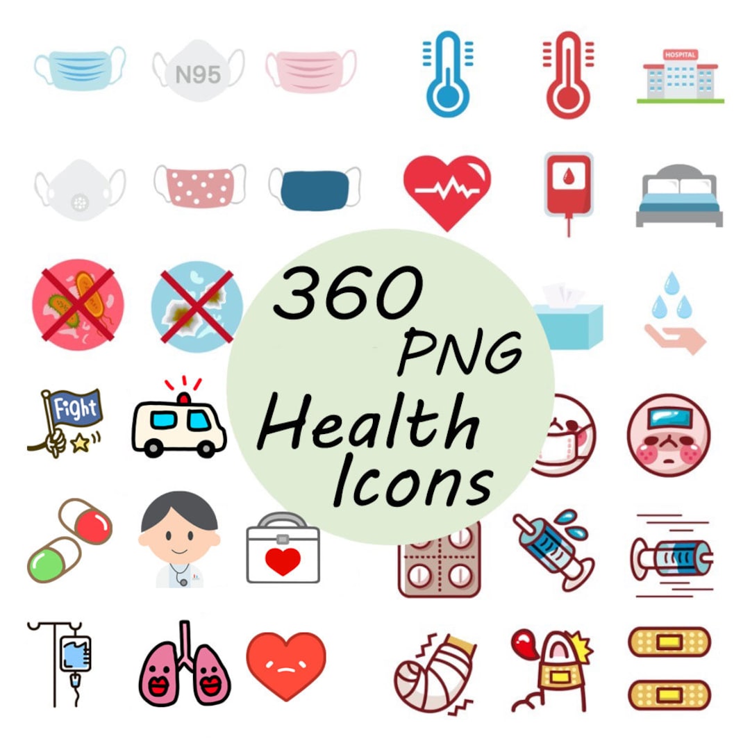 Digital Health Icon Clip Art/sticker/goodnotes/planner Material.png - Etsy
