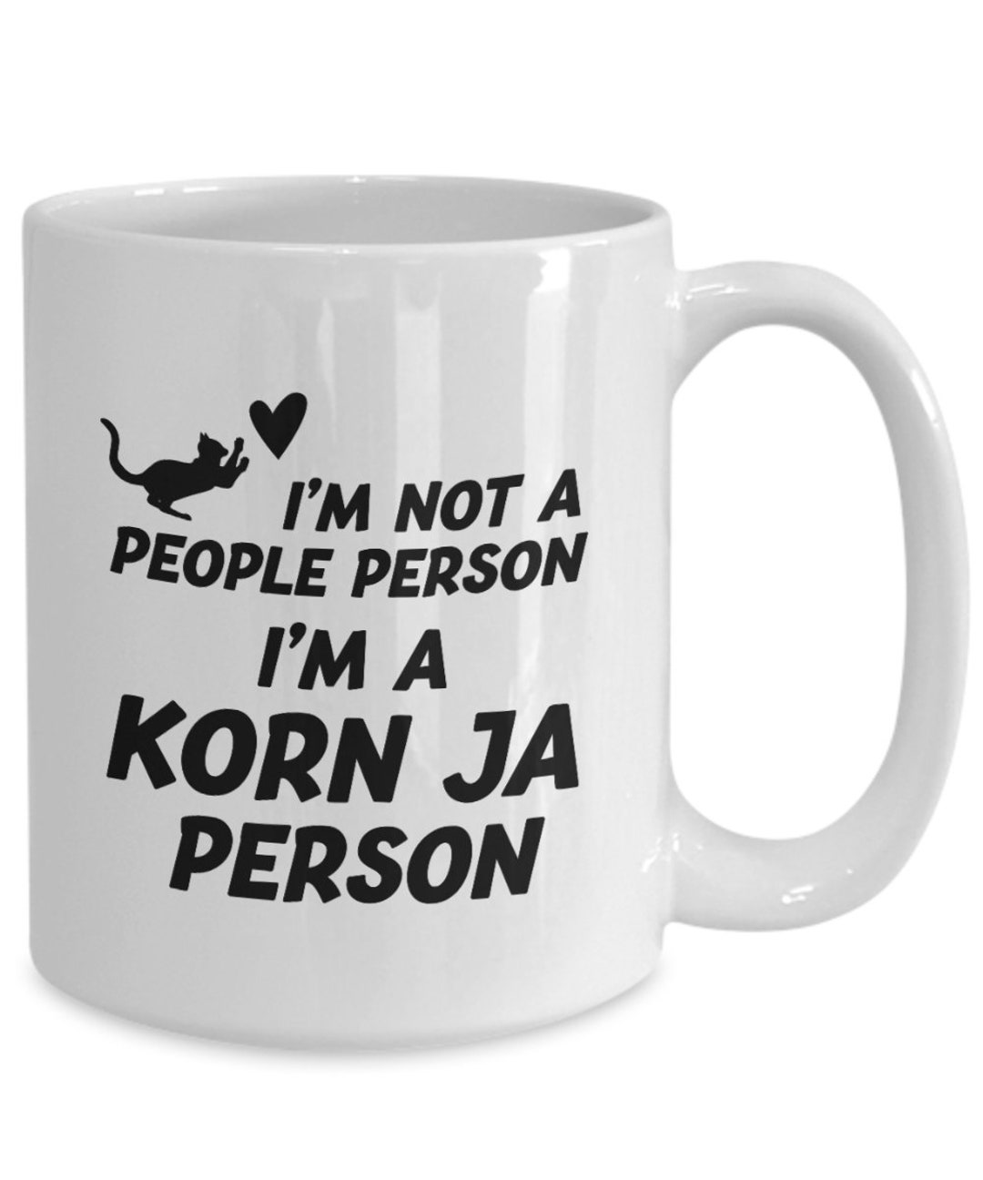 Korn Ja Mug I'm Not a People Person I'm a Cat Person Funny Cat Gifts 11 ...