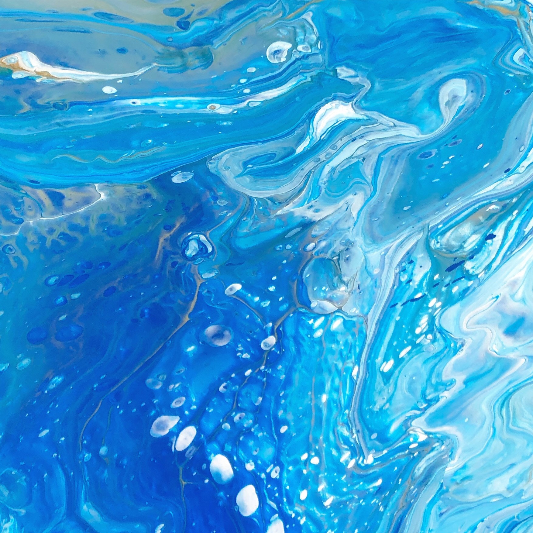 Abstract Blue Acrylic Pour - Etsy Australia