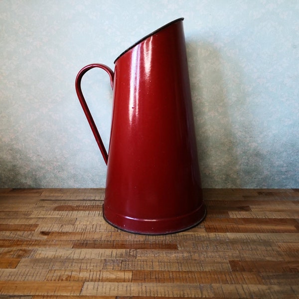 French Enamelware Pitcher - Etsy
