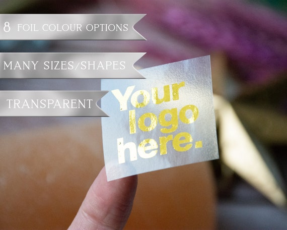 Transparent Foil Stickers Custom Small Business Labels - Etsy