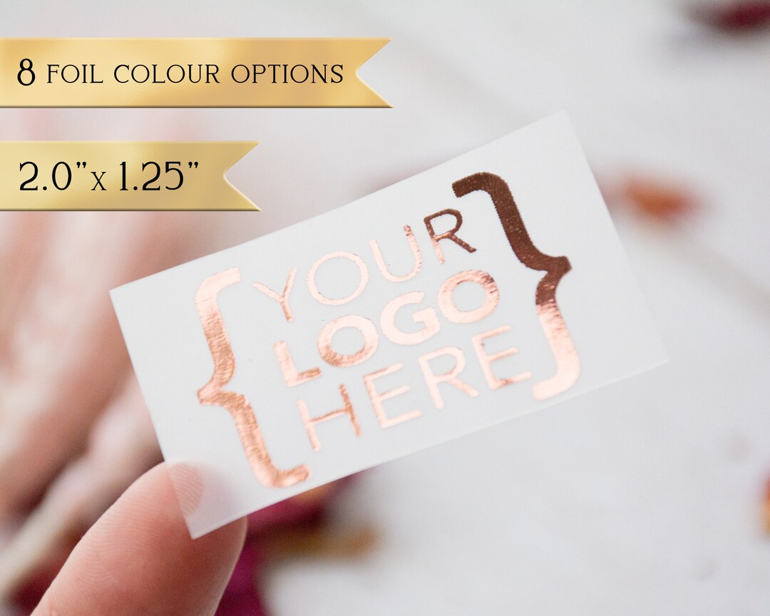 2x1.25" Foil Custom Logo Stickers, 32 Personalized Matchbox Business ...