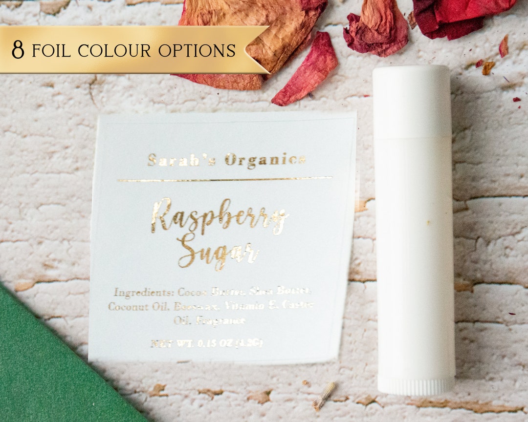 Lip Balm Stickers, Custom Lip Gloss Stickers, Foil Lip Balm Labels ...