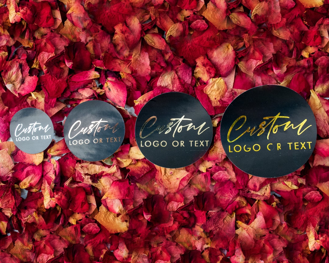 Black and Gold Stickers, REAL FOIL Stickers With Black Paper, Custom ...