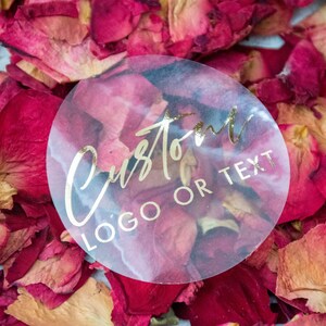 Custom See Through Labels, Circular Transparent Labels, Large Round ...