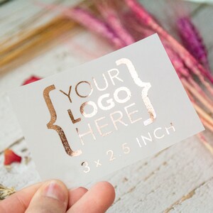 Custom Logo Stickers, 3x2.5" Rectangle Branding Stickers, Real Foil ...