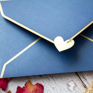 Set of 35 Real Gold Foil Heart Stickers, Love Heart Valentines Stickers ...