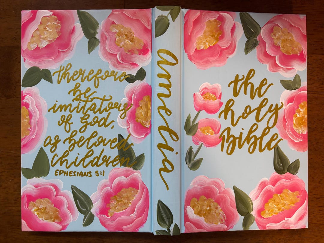 Hand Painted Bible, Hand Painted Journaling Bible, ESV, NKJV, CSB ...