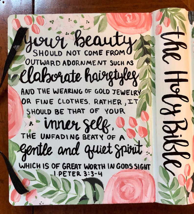 Painted Bible Hand Painted Bible Hand Painted Journaling - Etsy