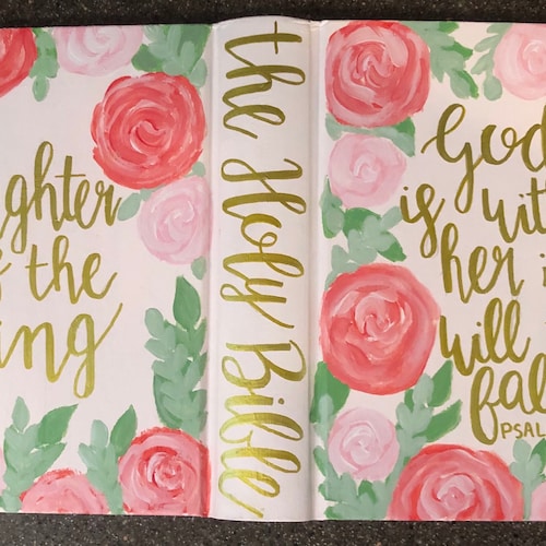 Hand Painted Bible - Etsy