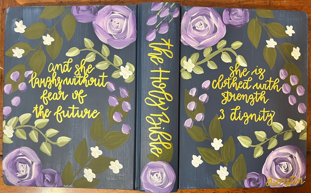 Hand Painted Bible, Hand Painted Journaling Bible-niv, ESV, NKJV ...
