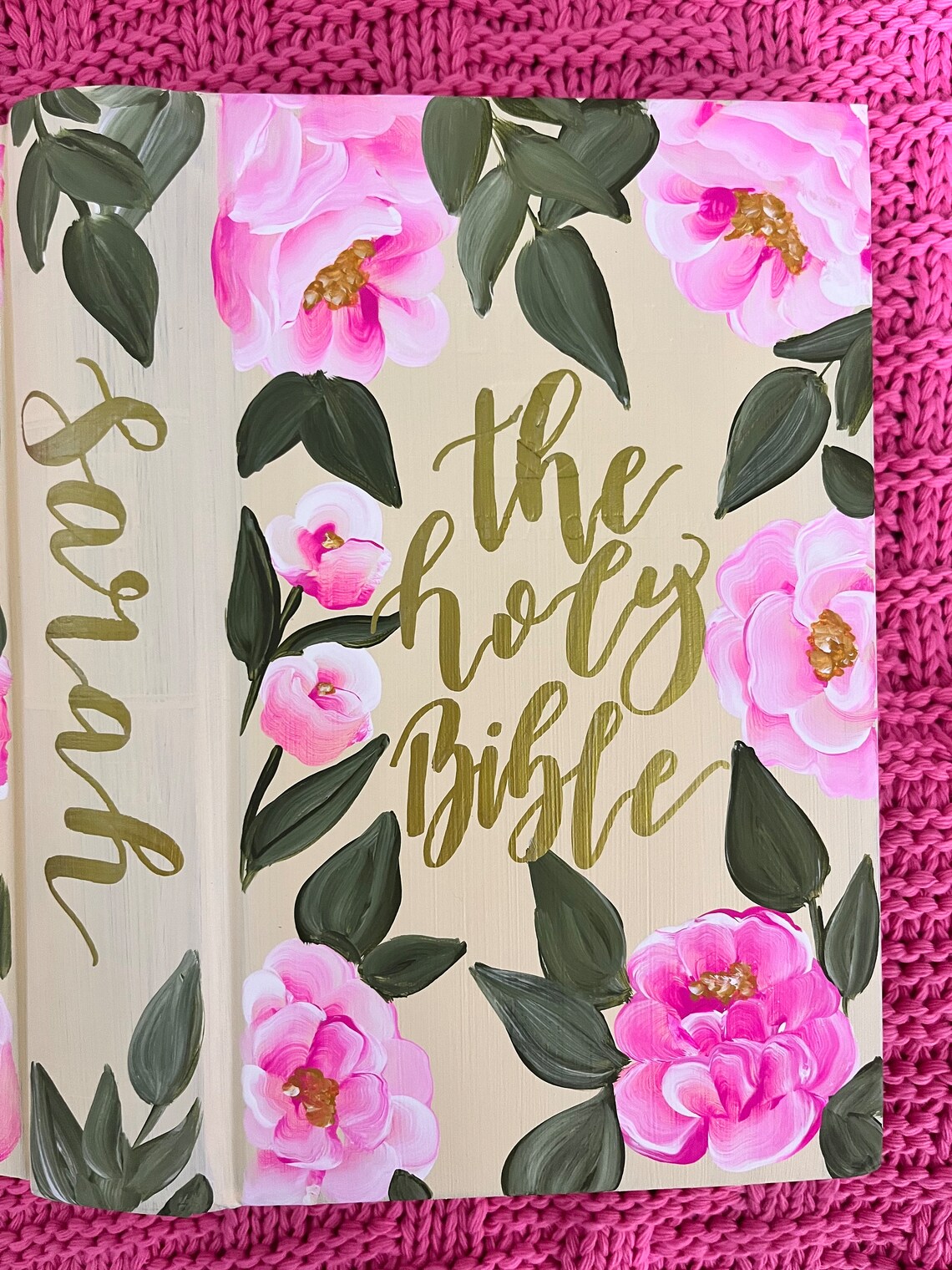 Hand Painted Bible, Hand Painted Journaling Bible, ESV, NKJV, CSB ...