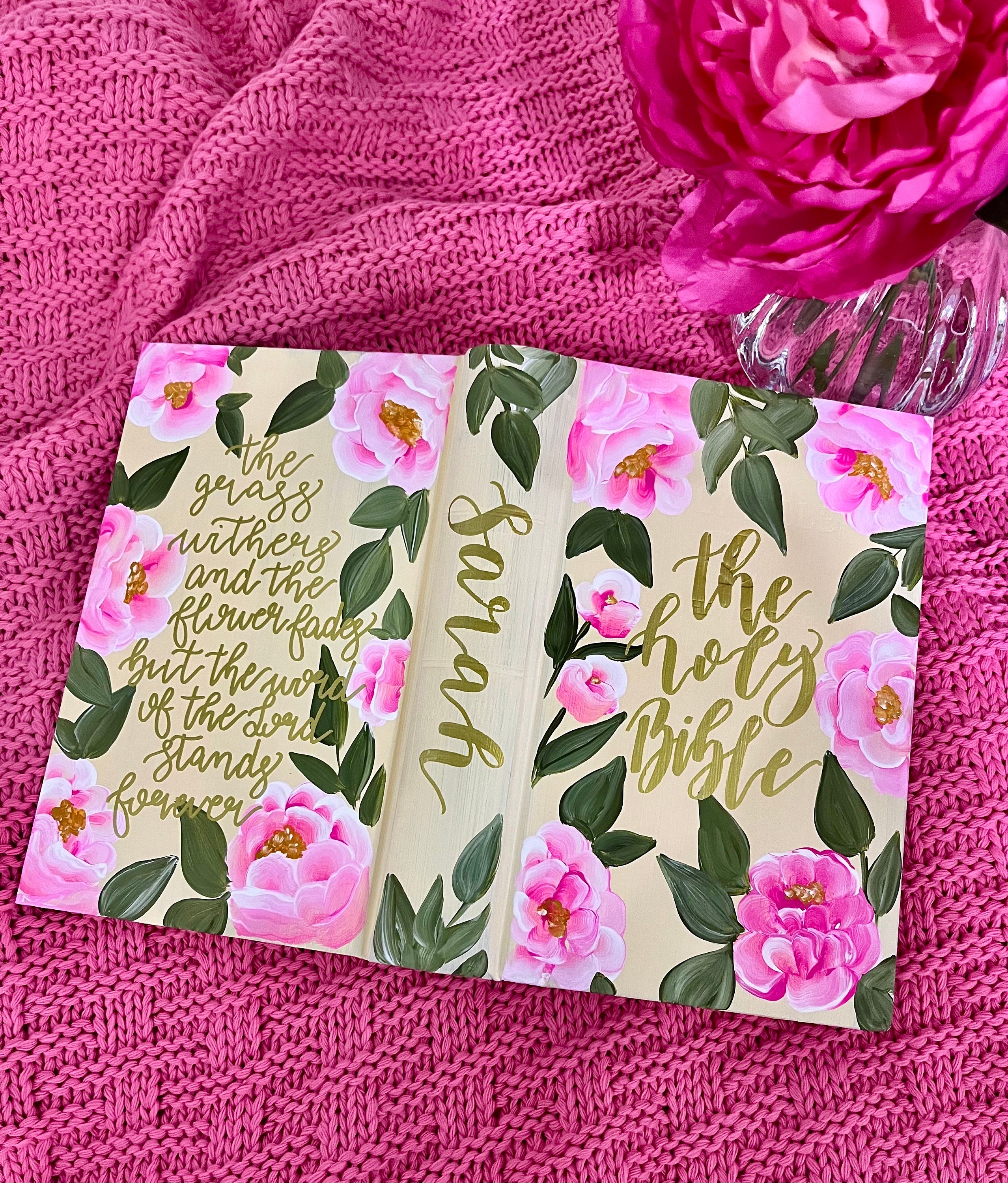 Hand Painted Bible, Hand Painted Journaling Bible, ESV, NKJV, CSB ...