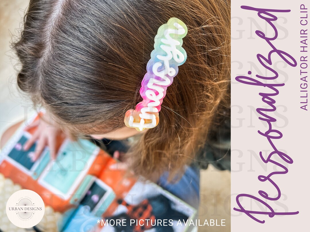 Personalized Name Hair Clip, Name Clip, Personalized Hair Bow ...