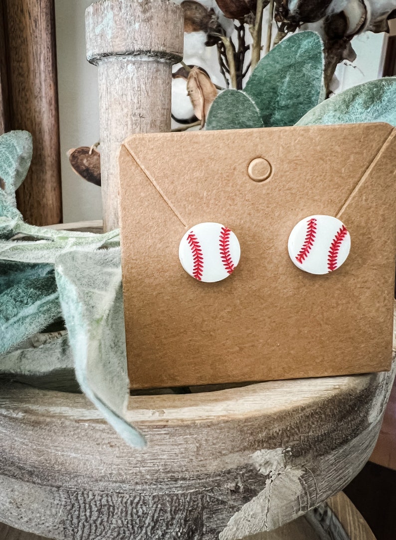 Baseball Stud Earrings for Her Baseball Season - Etsy