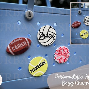Sport Bogg Charm Personalized, Bogg Bit, Sports Bag, Soccer, Baseball ...