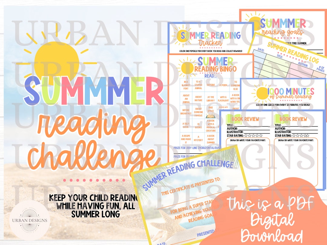 Summer Reading Log, Summer Reading Challenge, Reading Tracker, Reading ...