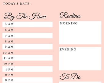 Pink Daily Planner Pink Month Planner Everyday Planner - Etsy