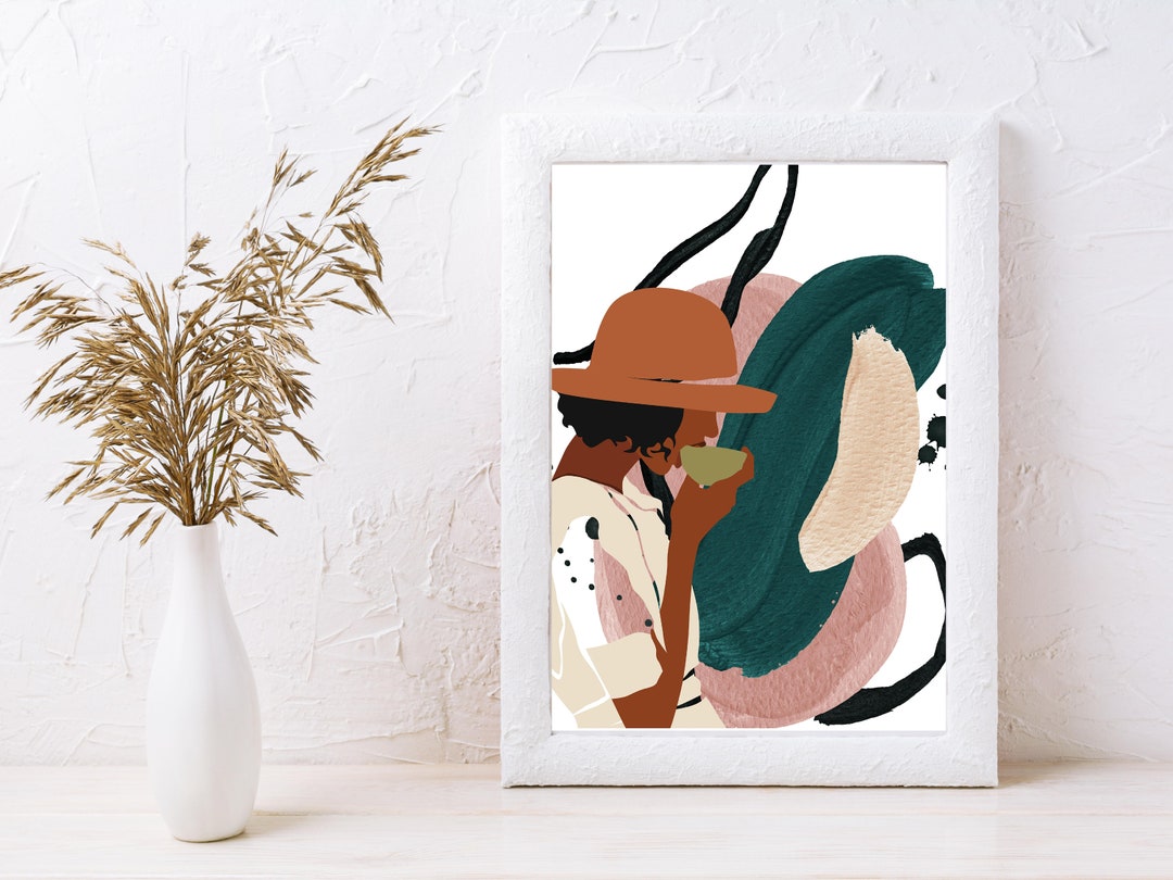 Teacup Abstract Art Print: Boho Home Decor (digital Download) - Etsy
